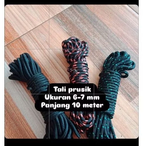 Jual 10meter ukuran 6-7mm tali prusik paracord kepang sumbu kur outdoor ...