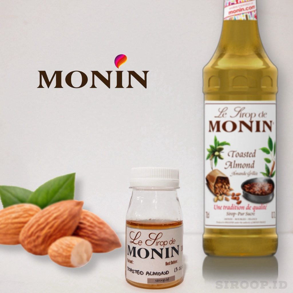 Jual Monin Toasted Almond Syrup Flavour Repack 30ml 75ml 100ml | Shopee ...