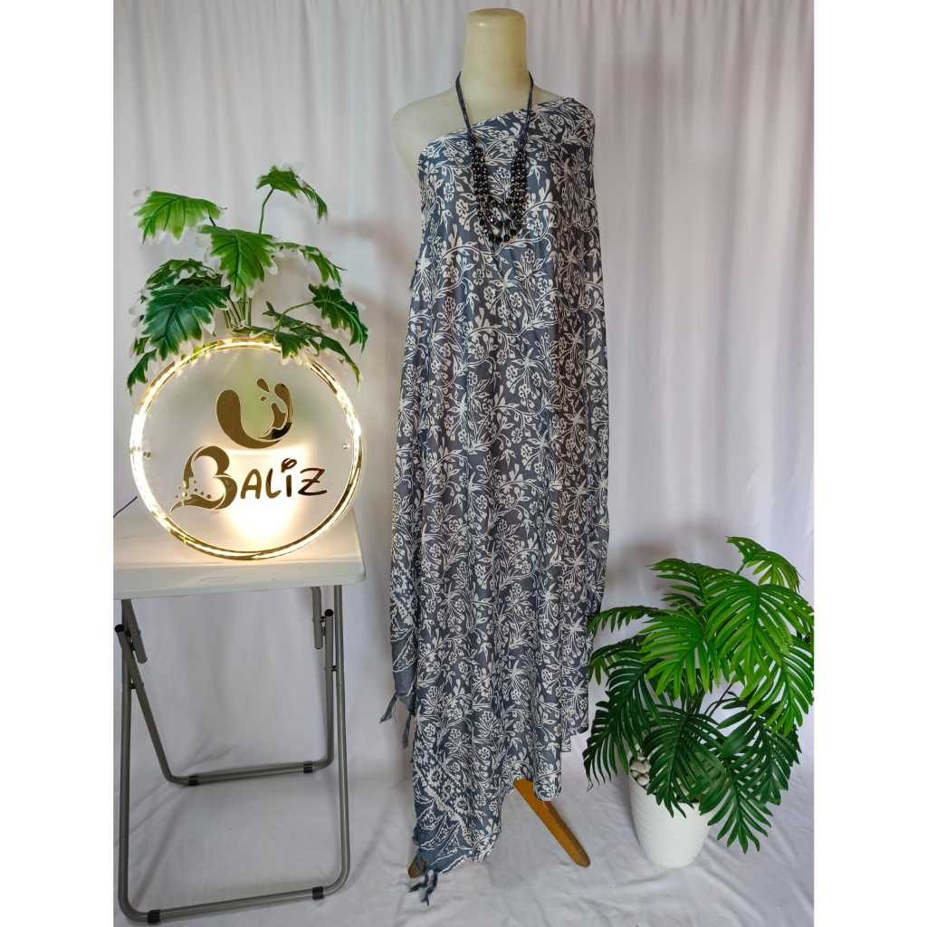 Jual kain pantai motif sari bunga hitam - sarung pantai bali - kain ...