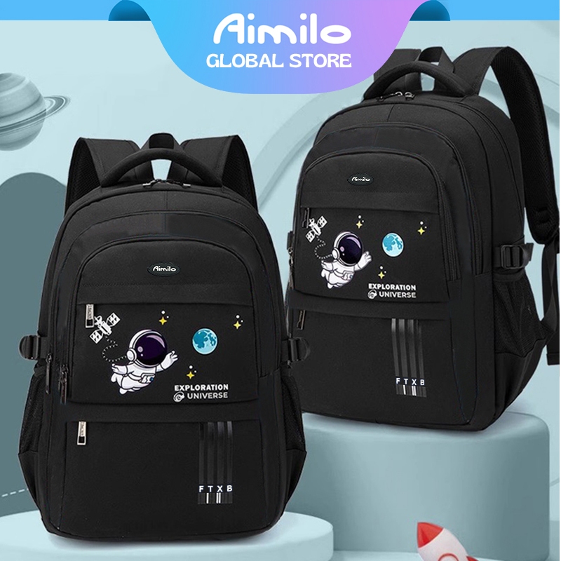 Jual Aimilo Tas Sekolah Anak Laki Laki Tas Ransel Astronot Besar Tas Anak SD Untuk 6-12 Tahun ...