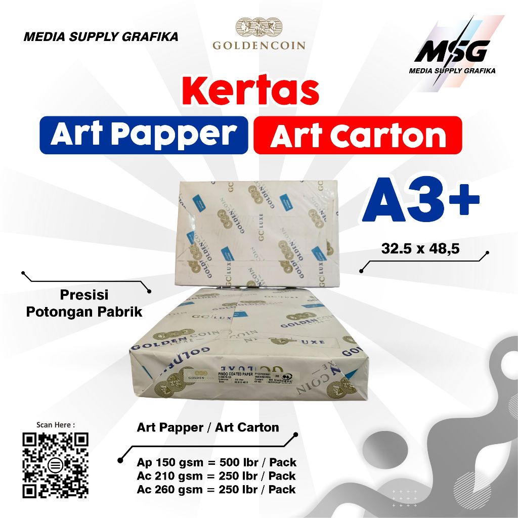 Jual Kertas Art Paper Art Carton A3+ GOLDEN COIN | Presisi | Potongan ...