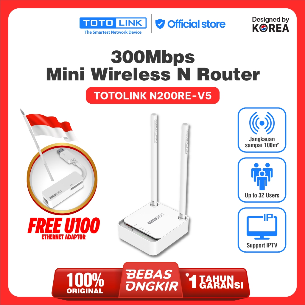 Jual TOTOLINK Router Wireless N Mini 300Mbps | Shopee Indonesia