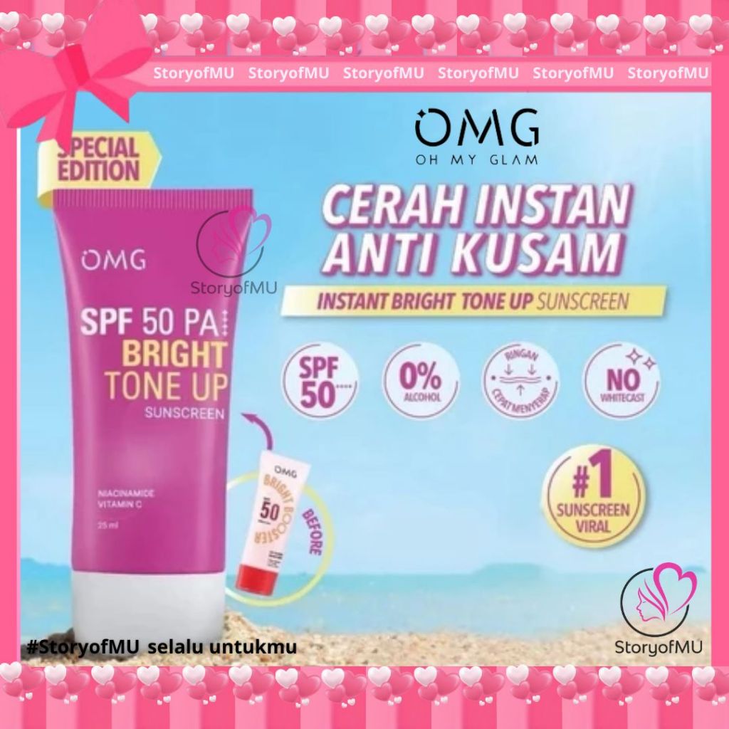 Jual StoryofMU - OMG OH MY GLOW Bright Tone Up UV Barrier Sunscreen ...