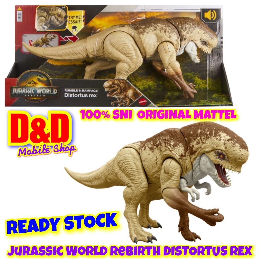 Jual JURASSIC WORLD REBIRTH DISTORTUS REX D-REX MAINAN TOY ACTION ...