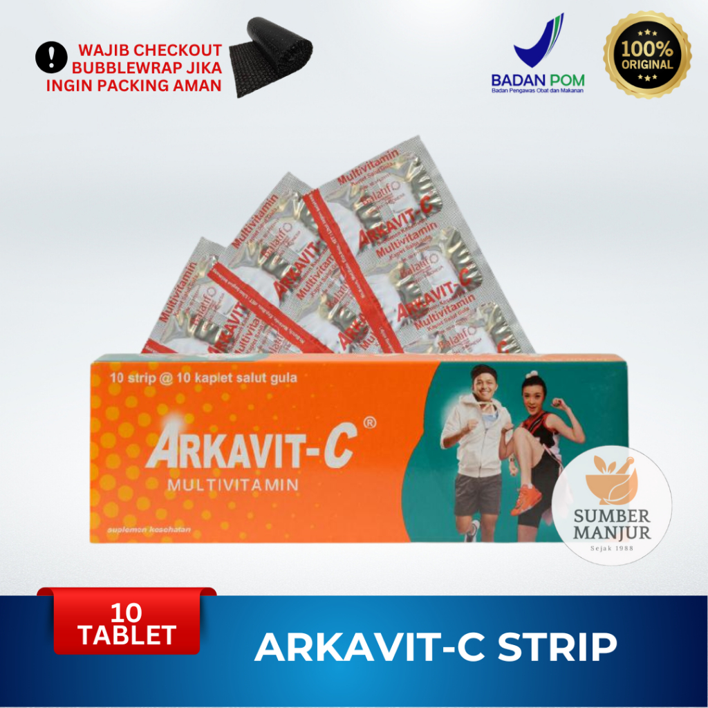 Jual ARKAVIT - C MULTIVITAMIN STRIP ISI 10 KAPSUL / MULTIVITAMIN UNTUK ...