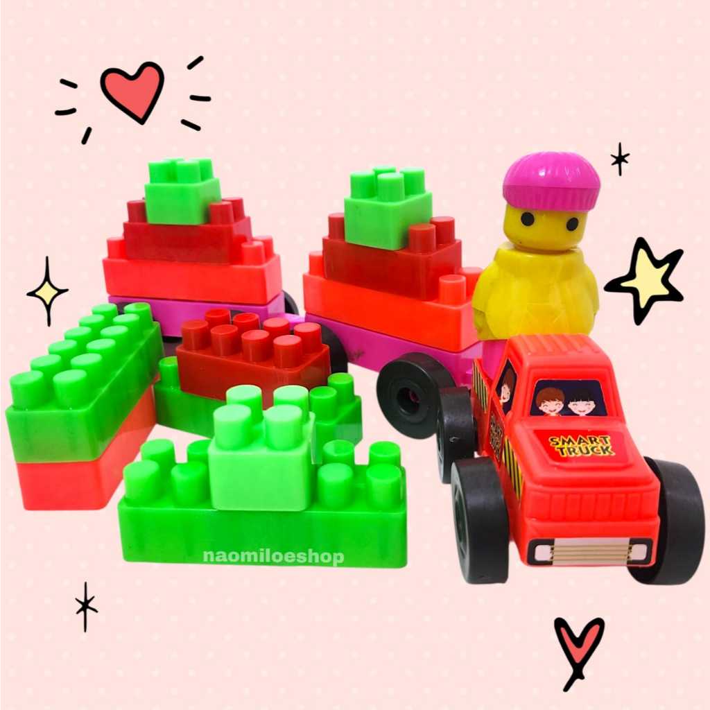 Jual MAINAN BLOK MOBIL HAHA blok Mainan edukasi anak build block balok ...