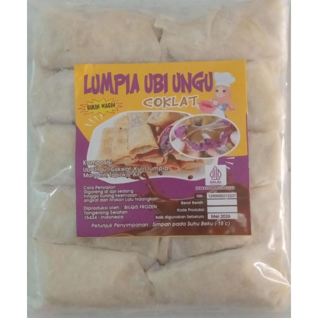 Jual Lumpia Ubi Ungu Beku Frozen isi 10 | Shopee Indonesia