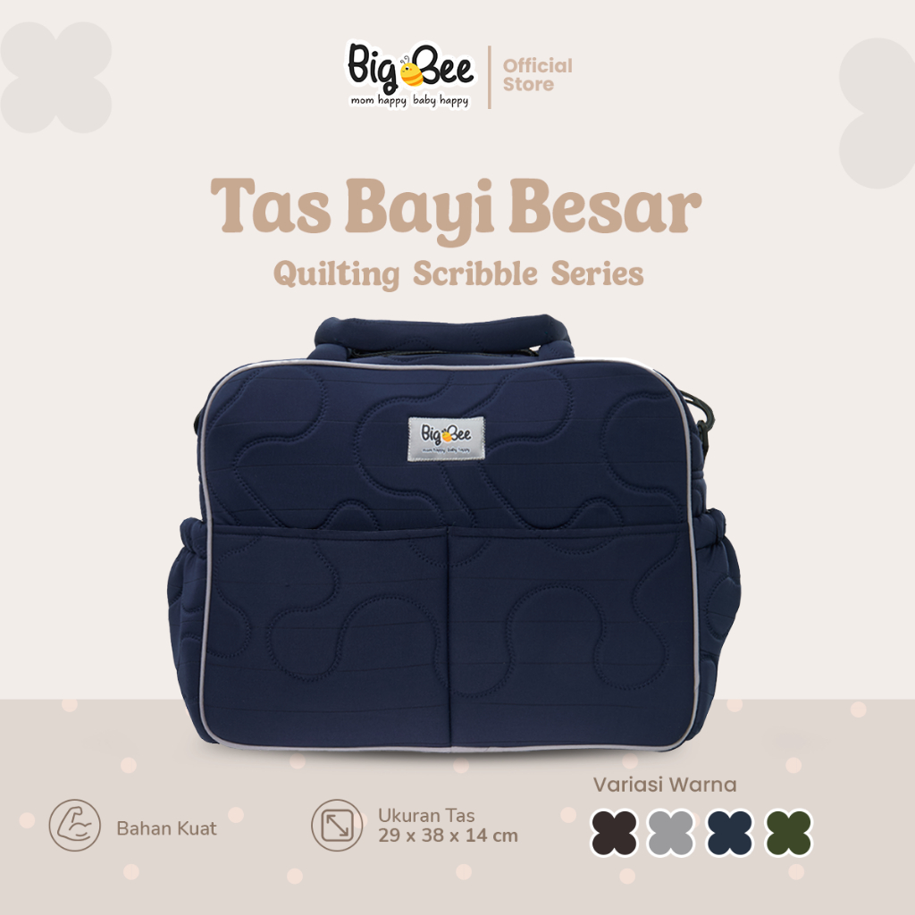 Jual Big Bee Tas Bayi Besar Scribble Series - BBT0171HITAM BBT0171NAVY ...