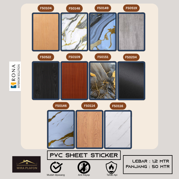 Jual Pelapis Furniture PVC Sheet Sticker / stiker meja / pengganti HPL ...
