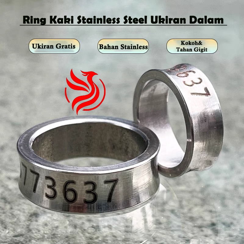 Jual Ring Kaki Burung Cincin Burung Bahan Stainless Steel-Free Ukir ...