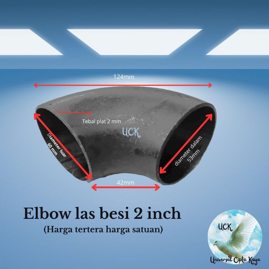 Jual Elbow Las Besi 2 inch Pipa Las / Elbo Lbow Keni Knee Pipa Las Knee ...