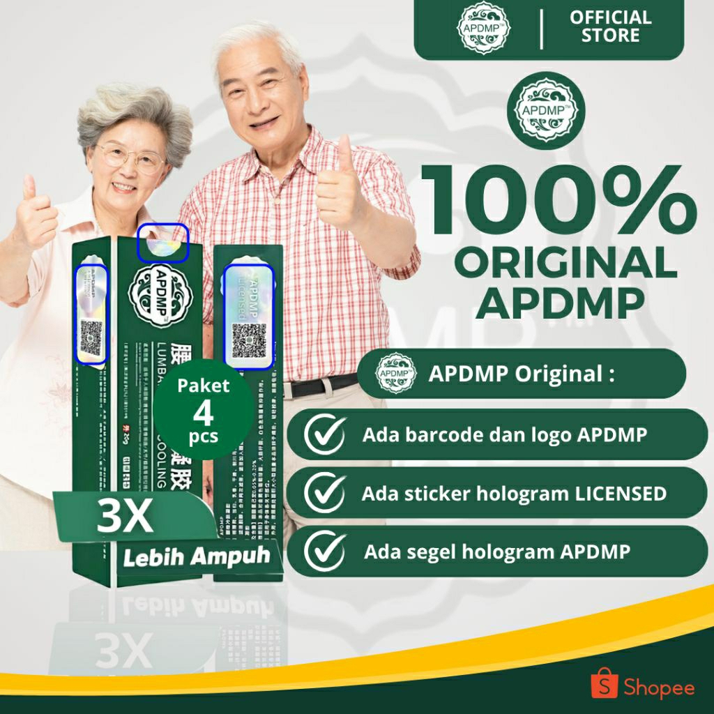 Jual [PAKET 4 PCS] Salep Lumbar Original 100% Asli Cream Lumbar Spine Cooling Gel APDMP | Shopee ...