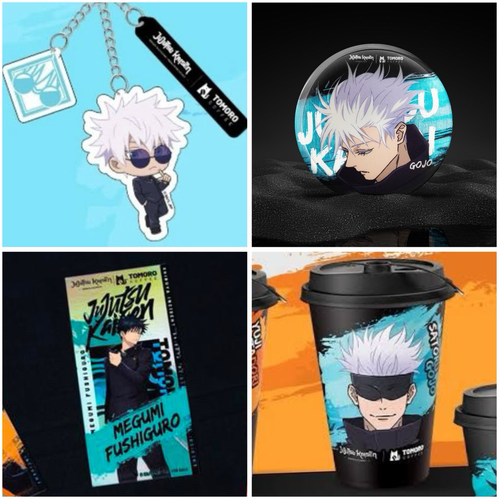 Jual Tomoro Coffee x Jujutsu Kaisen Bundle Set Holo Hologram Card, Pin ...