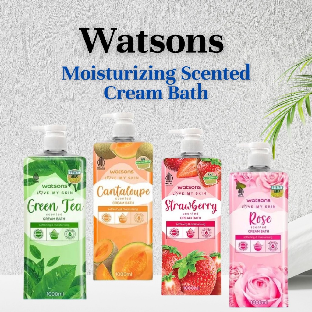 Jual WATSONS Moisturizing Scented Cream Bath 1000 | Netto 1000 ML ...