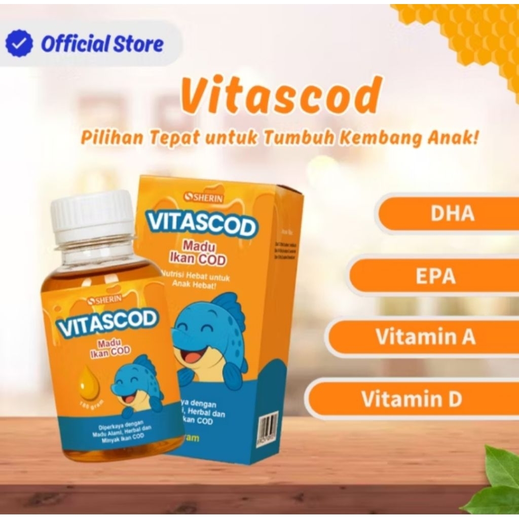 Jual Vitascod multivitamin anak madu & ikan cod 180g | Shopee Indonesia
