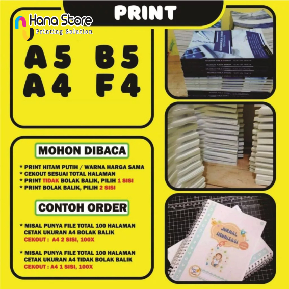 Jual PRINT HVS A5 B5 A4 F4 80 GSM / print A5 / print B5 / print A4 ...