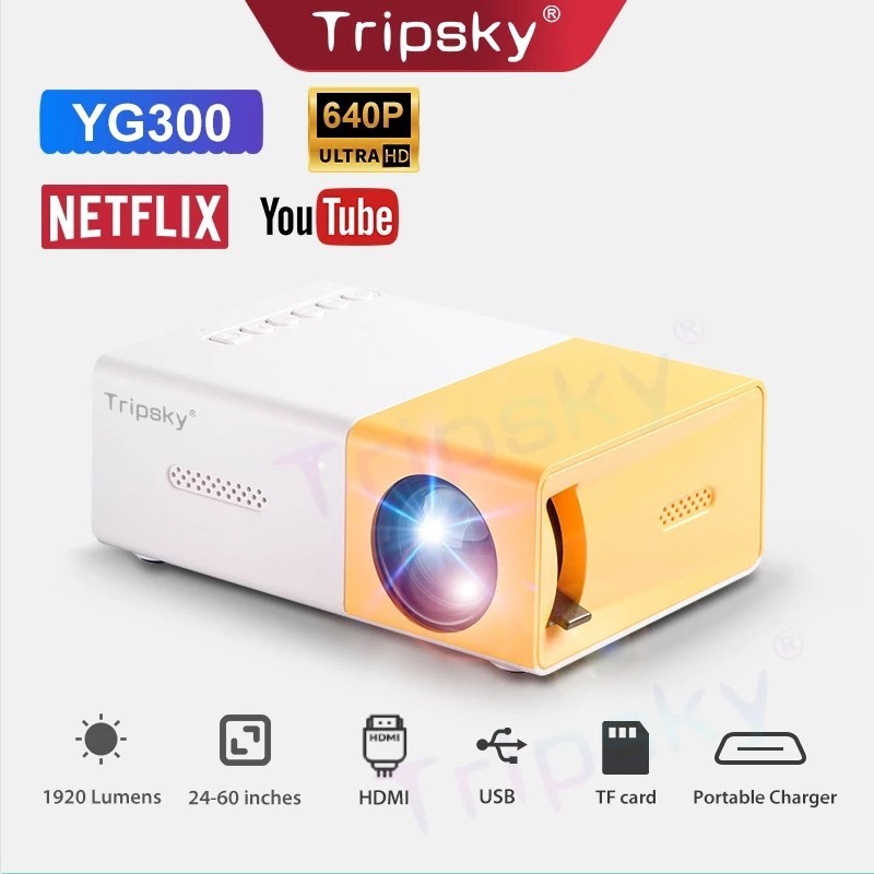 Jual Tripsky YG300 Proyektor mini LED Portable Projector Murah Mini ...