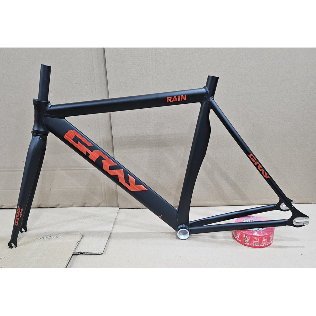 Jual Frameset Sepeda Fixie GRAY Rain Bahan Alloy Warna Hitam dan ...