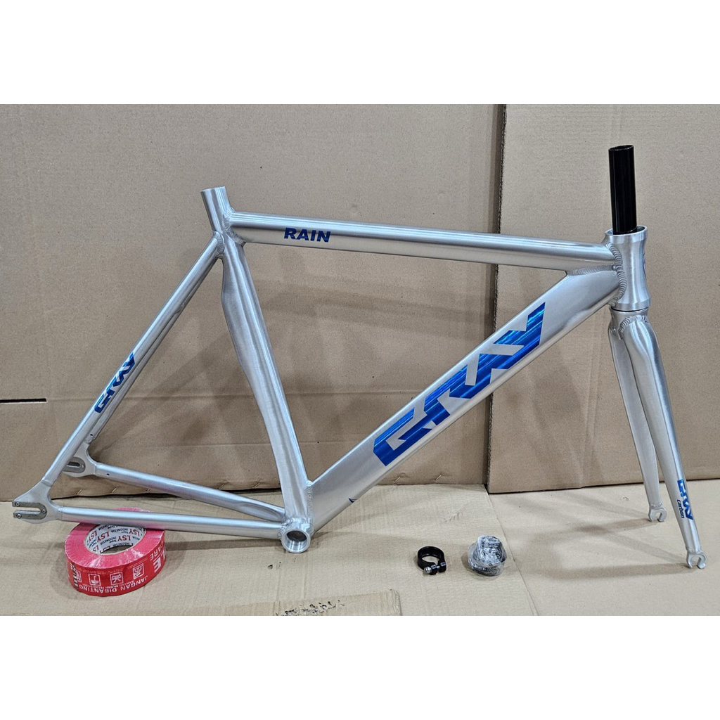 Jual Frameset Sepeda Fixie GRAY Rain Bahan Alloy Warna Silver-Biru ...
