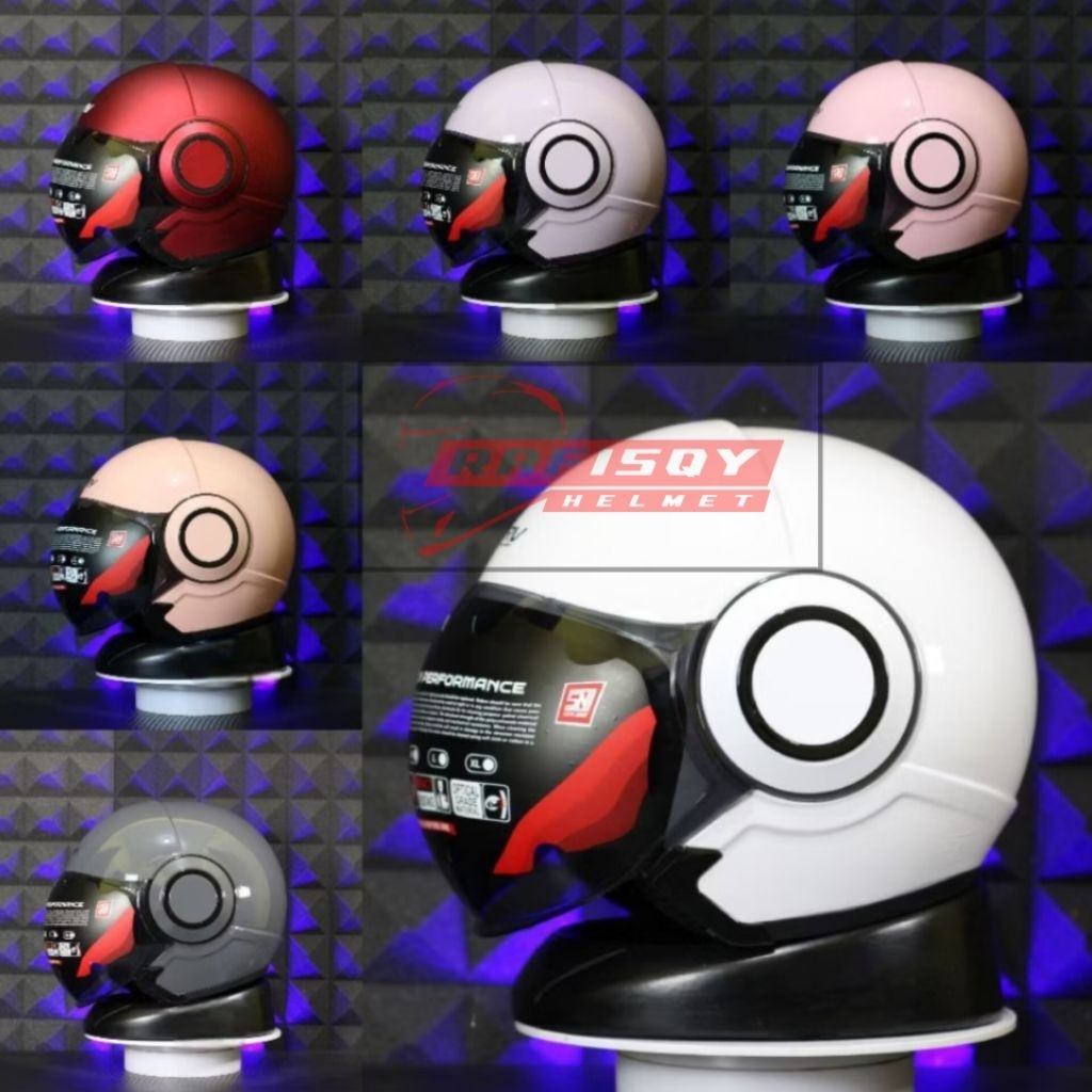 Jual Helm HRV ASTRO solid bogo classic matic dewasa half face - retro ...