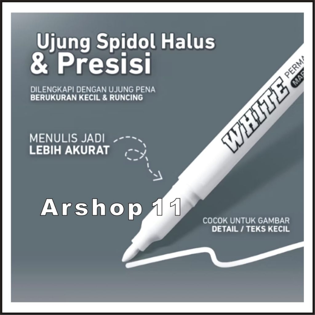 Jual Spidol Permanent , Spidol Anti Air , Pulpen Spidol Putih | Shopee ...