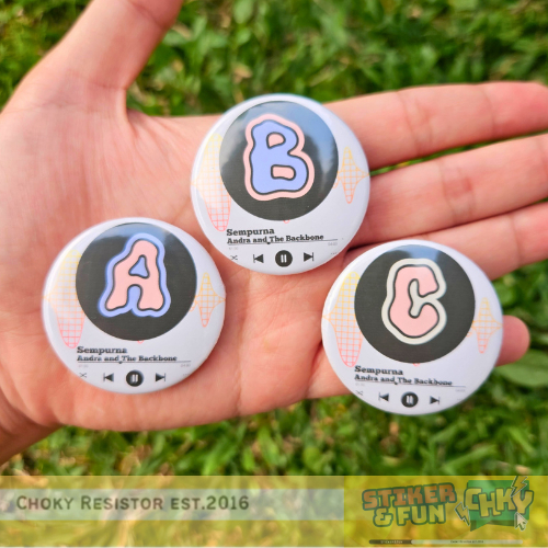 Jual PIN BUTTON/BROS Playlist Musik Inisial Huruf, Lagu dan Penyanyi ...