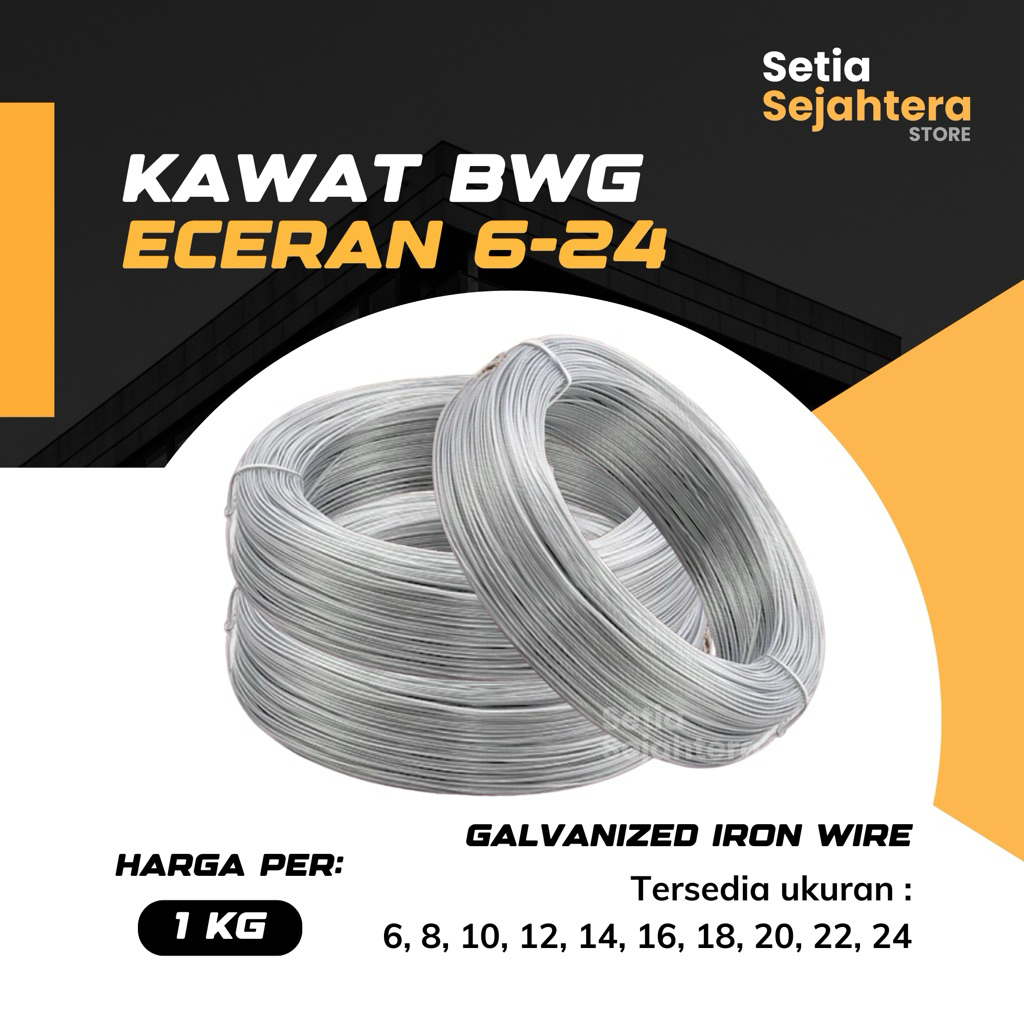 Jual ECERAN HUA XIN Kawat BWG 6 8 10 12 14 16 18 20 22 24 Kawat Seng ...