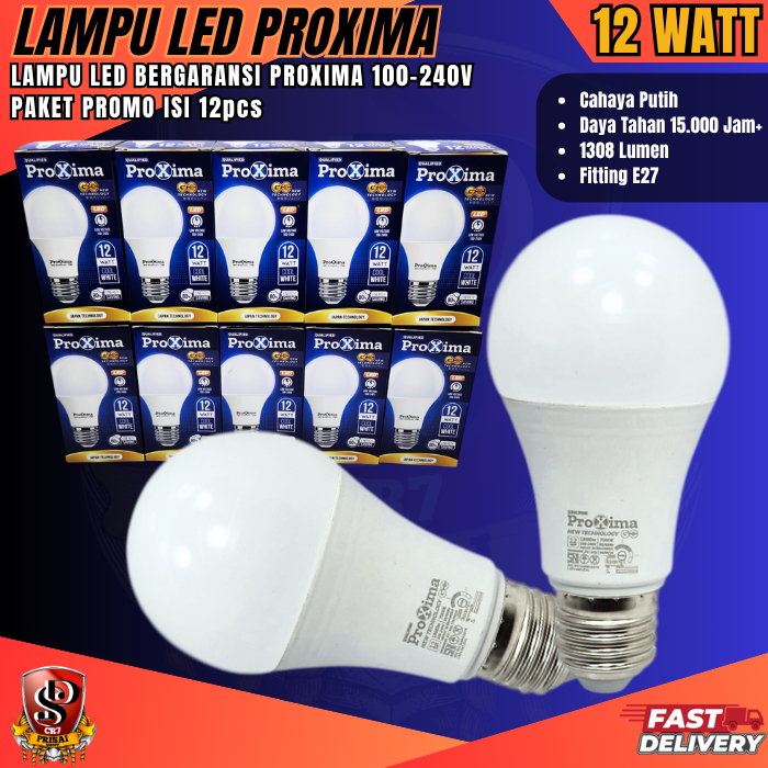 Jual {12PCS}BOHLAM LAMPU LED 12W / BOLAM LED 12WAT CAHAYA PUTIIH SUPER ...