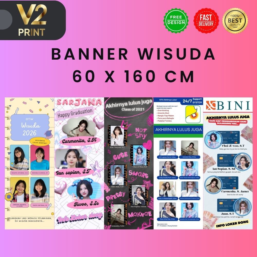 Jual CETAK BANNER SPANDUK WISUDA KELULUSAN GRADUATION SEMPRO SIDANG ...