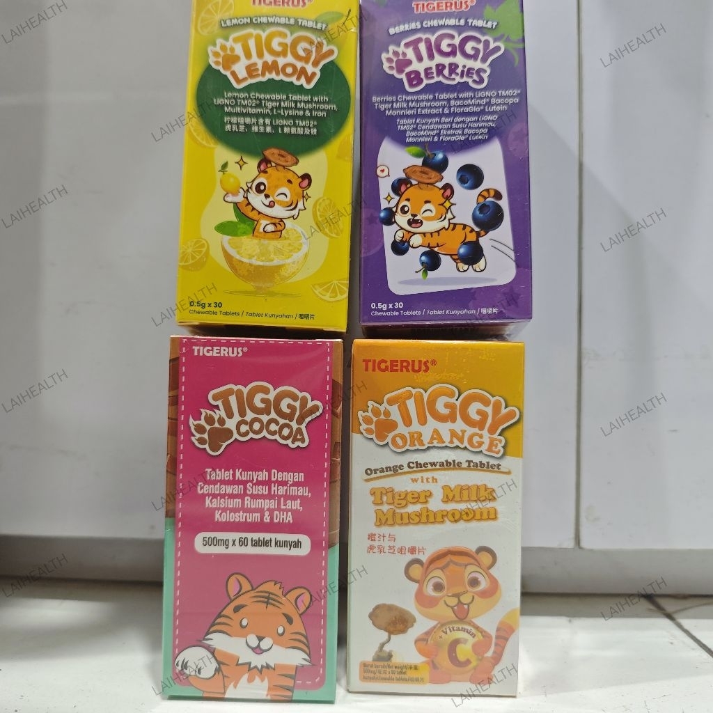 Jual TIGERUS Tiggy orange isi 80s , Tiggy cocoa isi 60s, tiggy berries ...