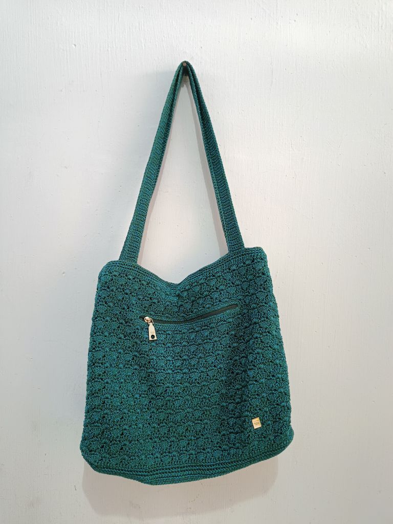 Jual Shoulder Tote Bag Dowa Rajut Hijau – Tasya / Utari Preloved Tas ...