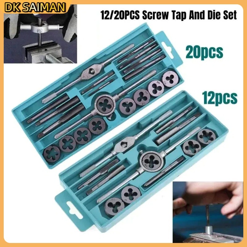 Jual Tap Die Set 12 20 pcs/mata tap baut set/alat senai drat/ Alat dan ...