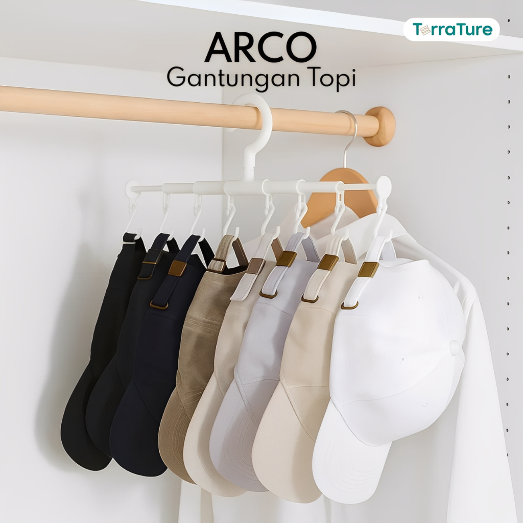 Jual TerraTure Gantungan Topi Estetik Hanger Gantungan Baju Ikat ...