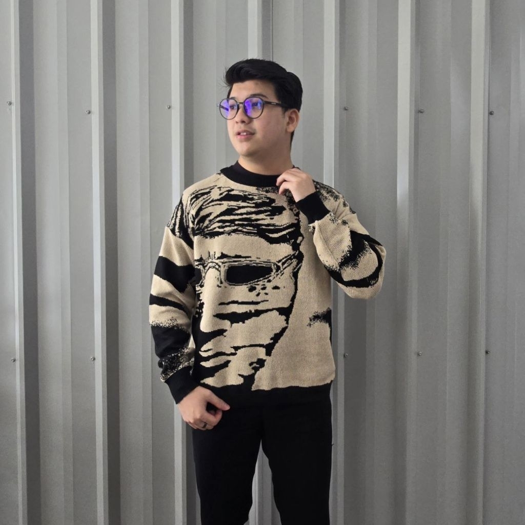 Jual Sweater Rajut Kerah Pendek Pria Terbaru Tebal Sweater Rajut Cowok ...
