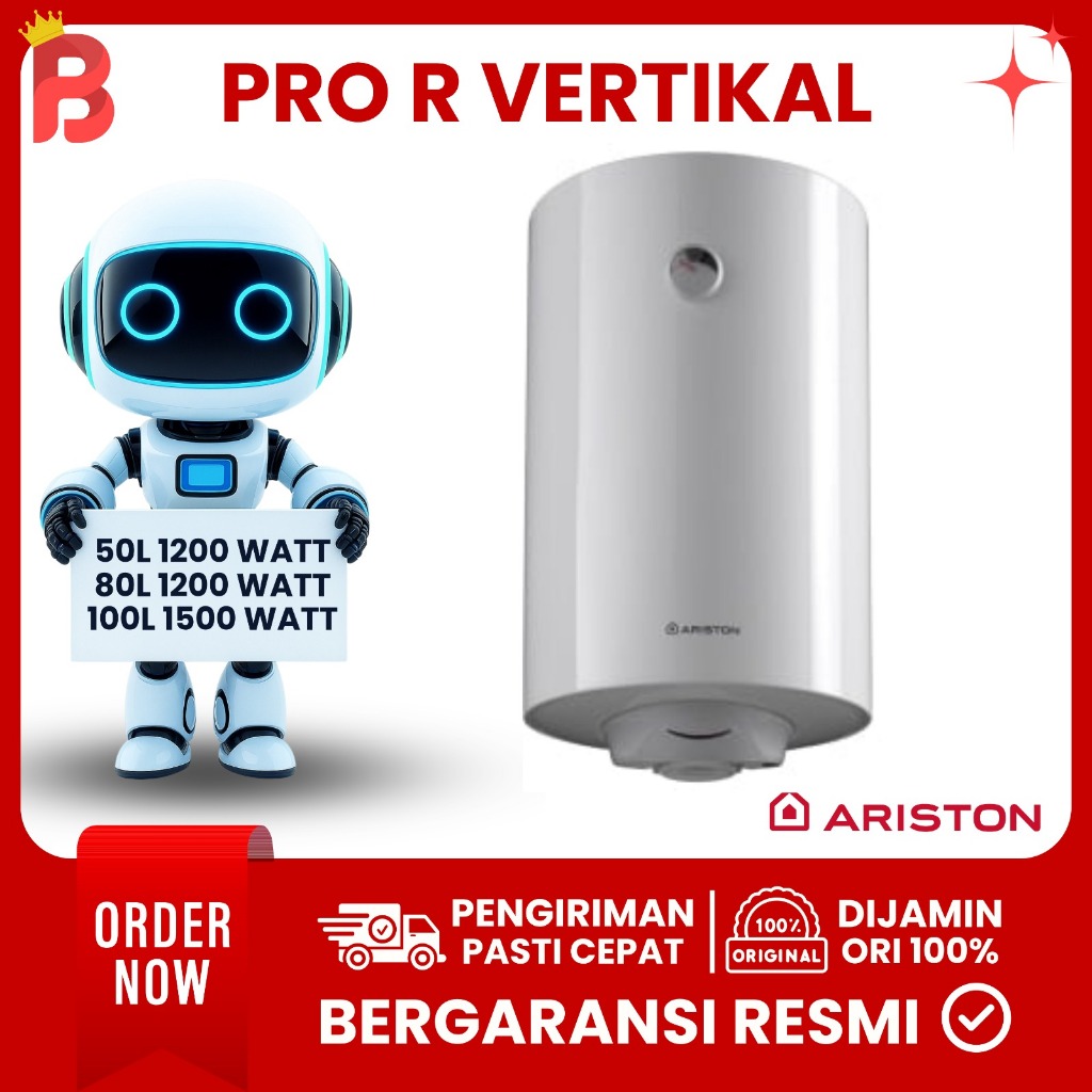 Jual ARISTON Water Heater Pro R 50L, 80L, 100L – Pemanas Air Listrik Pro R 50/80/100 | Shopee ...