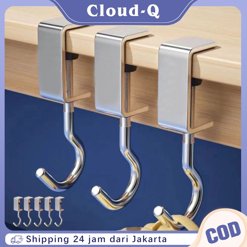Jual Isi5 Gantungan Tas Klip Meja Stainless Cantolan Klip Meja Bisa ...