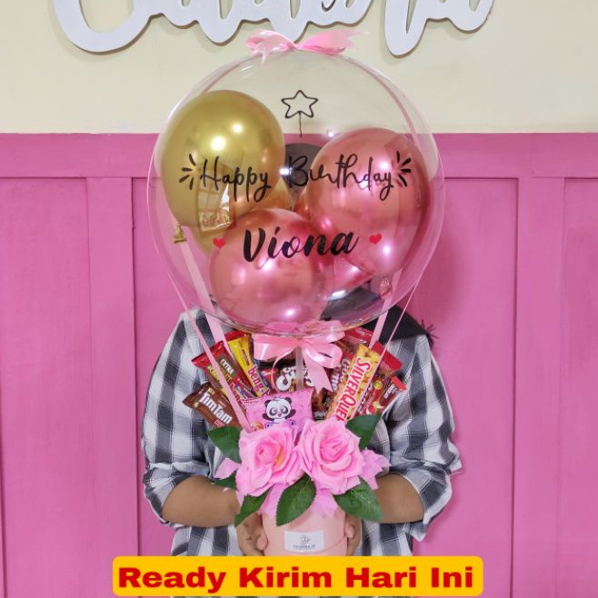 Jual Buket Bunga Bucket snack bunga balon Caldora.id BL13 | Shopee Indonesia