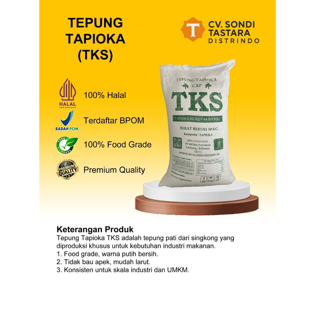 Jual TEPUNG TAPIOKA TKS / TEPUNG KANJI / TEPUNG ACI REPACK 500GR ...