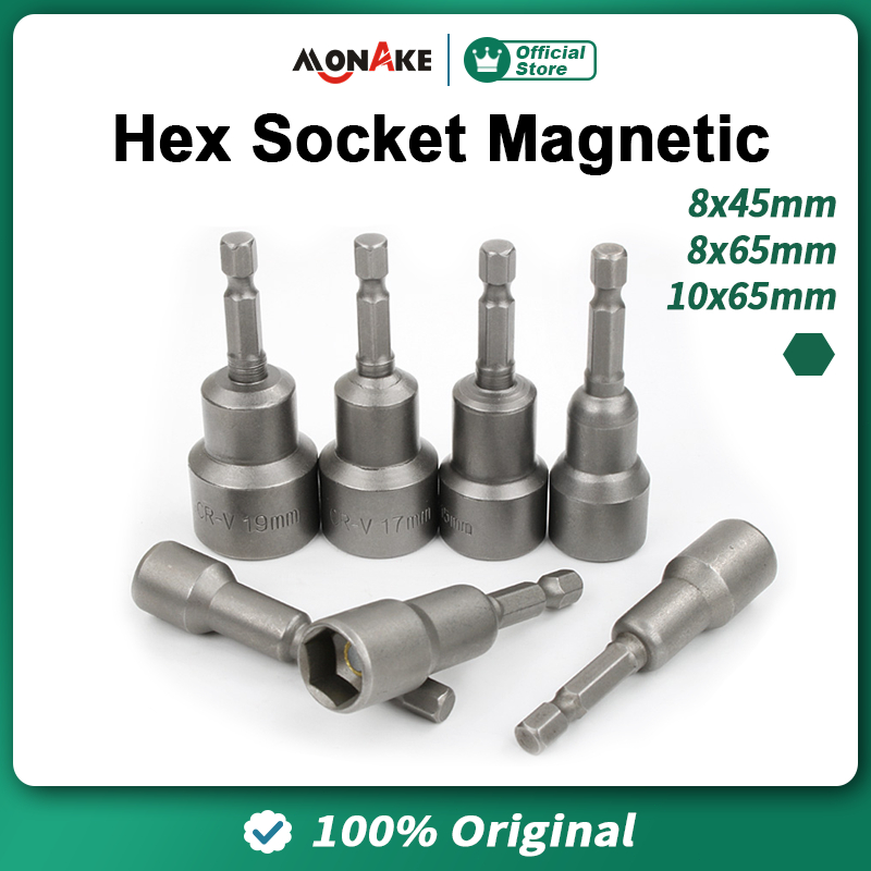 Jual MONAKE Alat Jerman Adapter Hex Socket Magnetic Set 1/4 Inch 1/4 ...