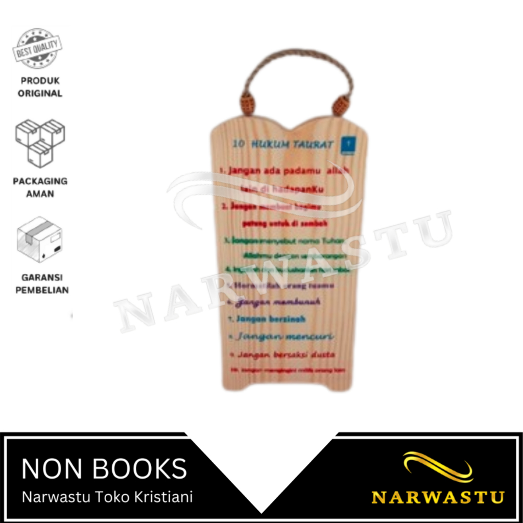 Jual NARWASTU - Hiasan Dinding Rohani - 10 Hukum Taurat - TV032 | Shopee Indonesia