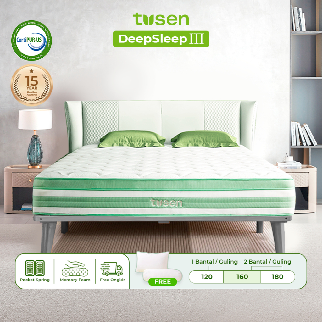 Jual TUSEN DeepSleep Ⅲ Kasur Memory Foam - 27cm Kasur Pocket Spring Bed ...