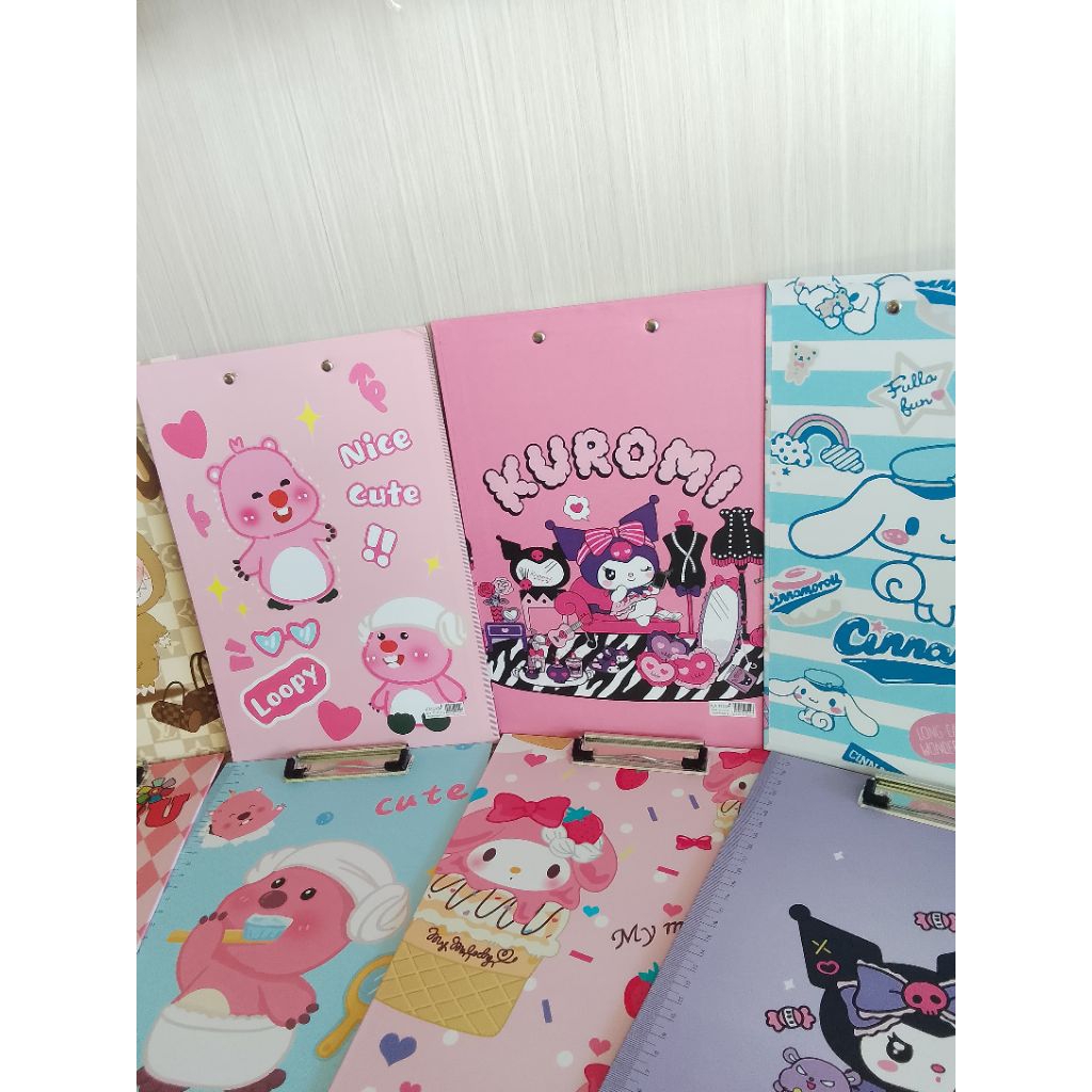 Jual CLIPBOARD KARAKTER KUROMI MELODY CINNAMON ROLL LABUBU DLL / PAPAN ...