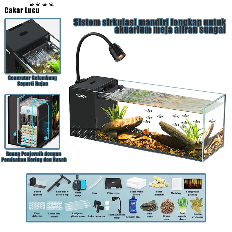 Jual Akuarium Mini Cana Full Set Lengkap | Akuarium Miniaesthetic Meja ...