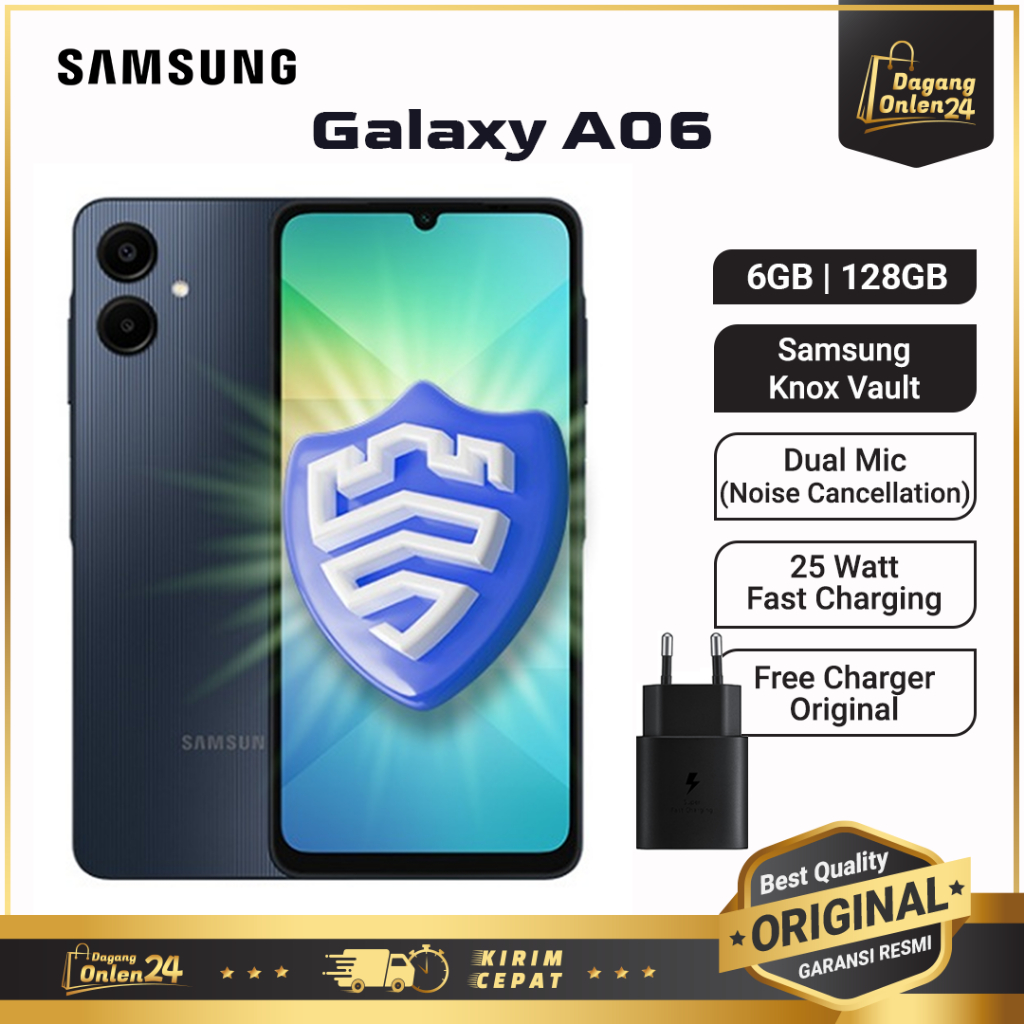 Jual Samsung Galaxy A06 ORIGINAL RAM 6/128GB Knox Vault FingerPrint ...