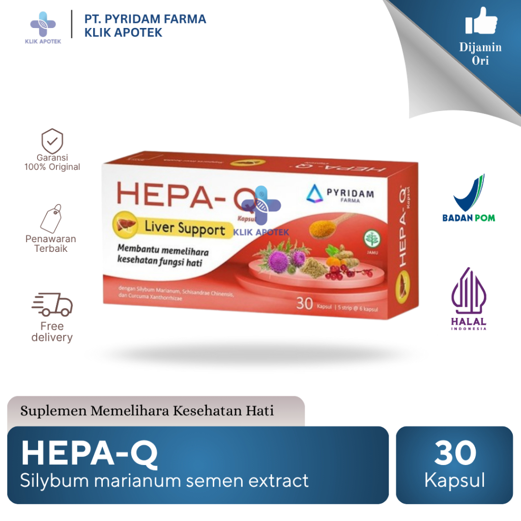 Jual HEPA - Q Suplemen Pemelihara Kesehatan Fungsi Hati - 30 Kapsul ...