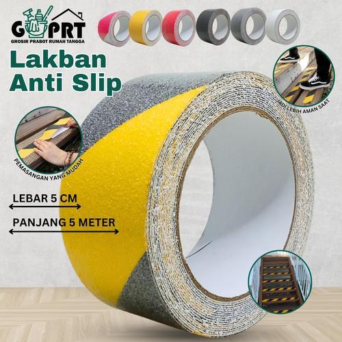 Jual Lakban Safety Grip Anti Slip 5CM 5M Tape Anti Licin 5CMx5Meter Stiker Lantai Tangga Strong ...