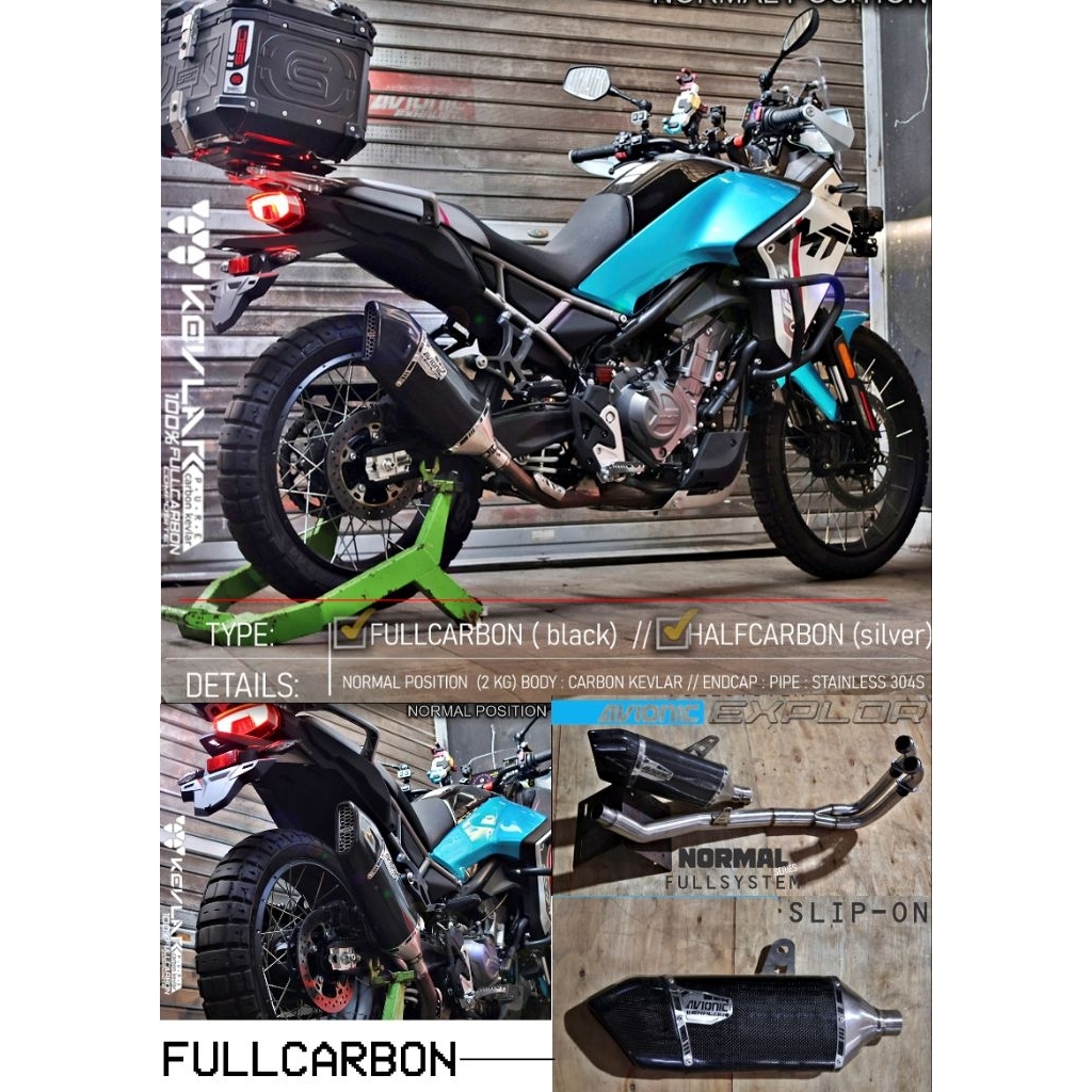 Jual Knalpot Cfmoto 450MT avionic Exhaust 450 MT ( Slip on / Fullsystem ...