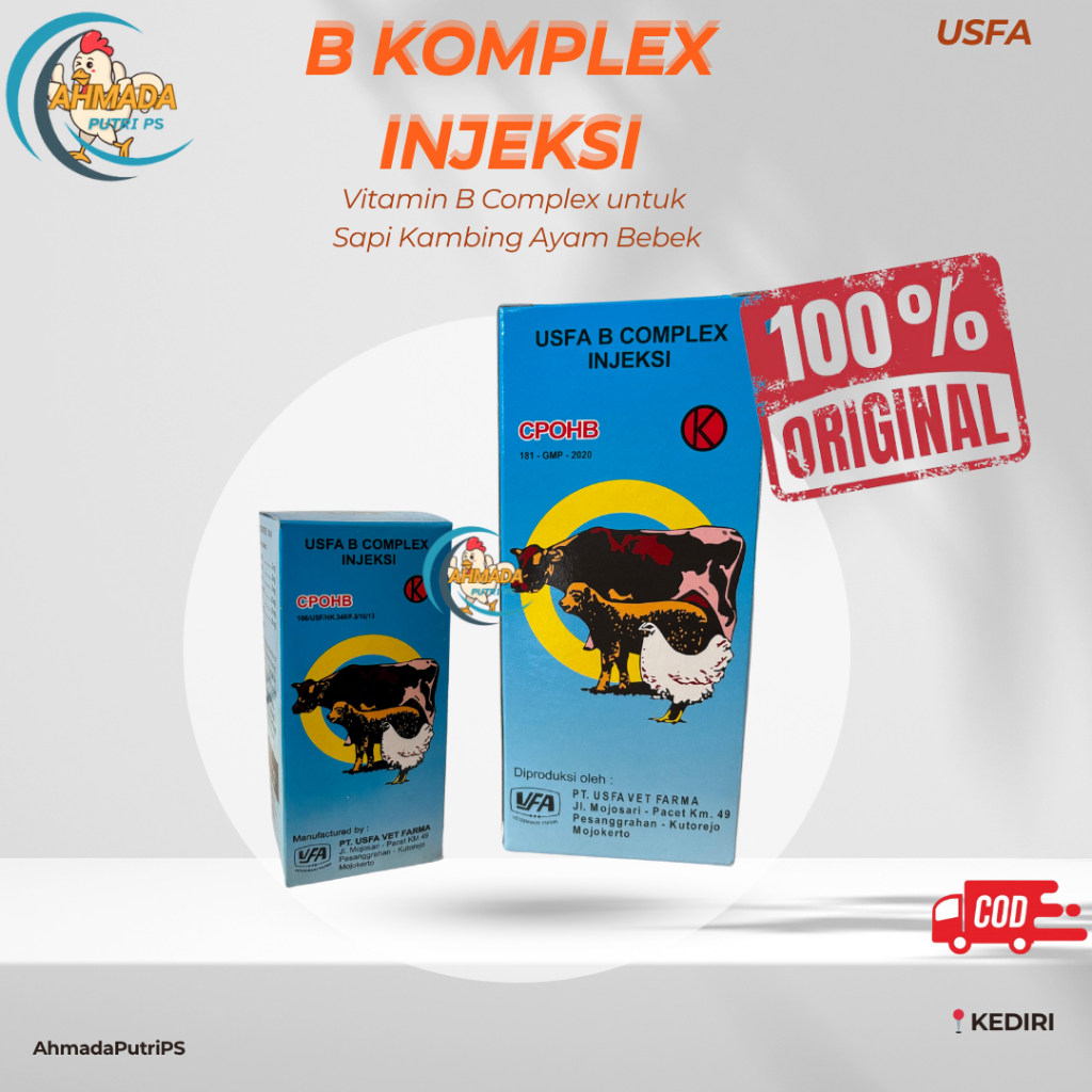 Jual USFA B COMPLEX INJEKSI 100 ml - Vitamin B Kompleks Hewan Ternak ...