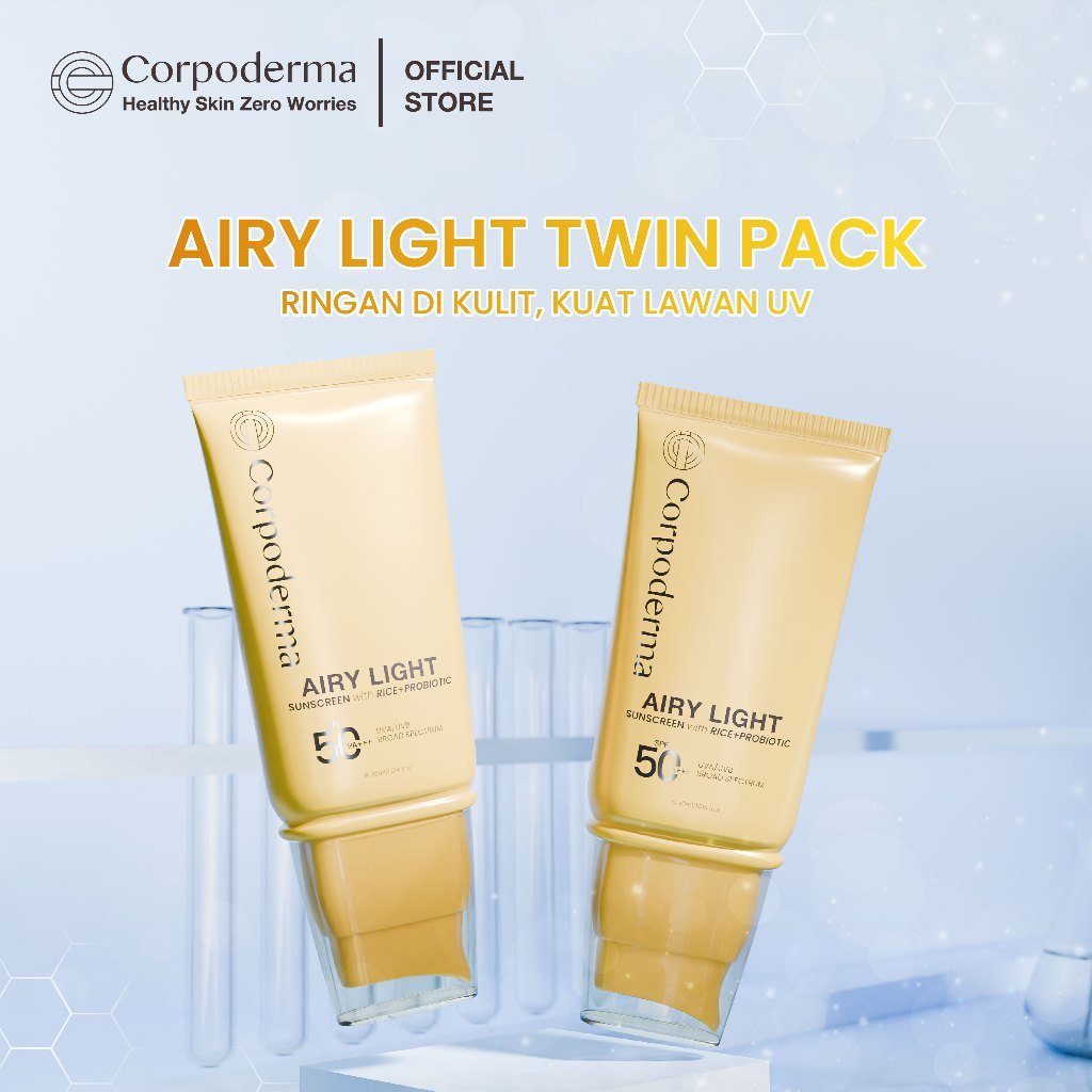 Jual Corpoderma Airy Light Twin Pack I Bundle Airy Light sunscreen Spf ...