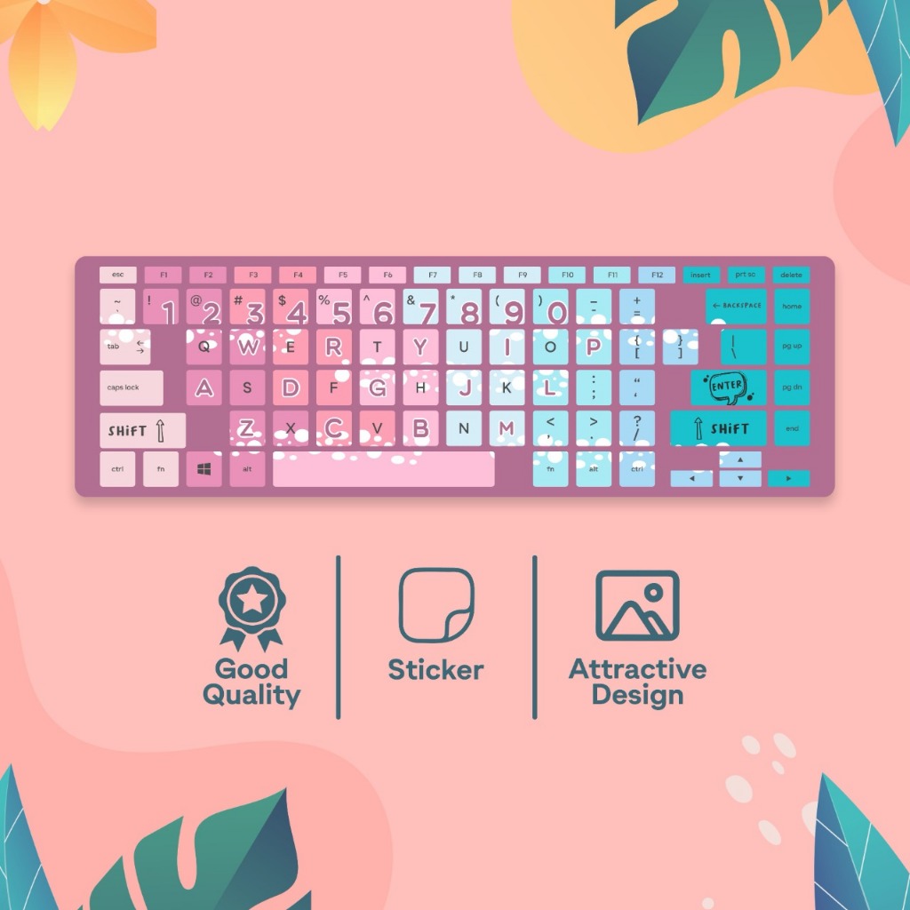 Jual Ghif Stiker Sticker English Keyboard Full Premium Vinyl PC ...